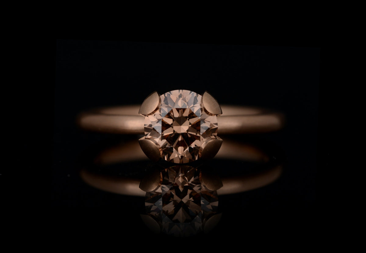 Cognac Diamond Engagement Rings