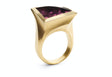 Arris: Fancy cut 16.5 carat amethyst set in yellow gold