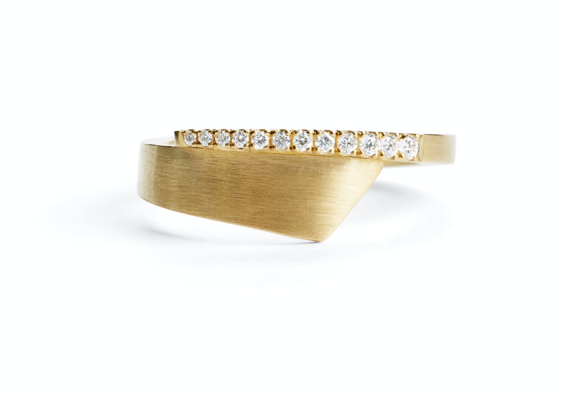 'Overlap' Gold and Diamond Ring